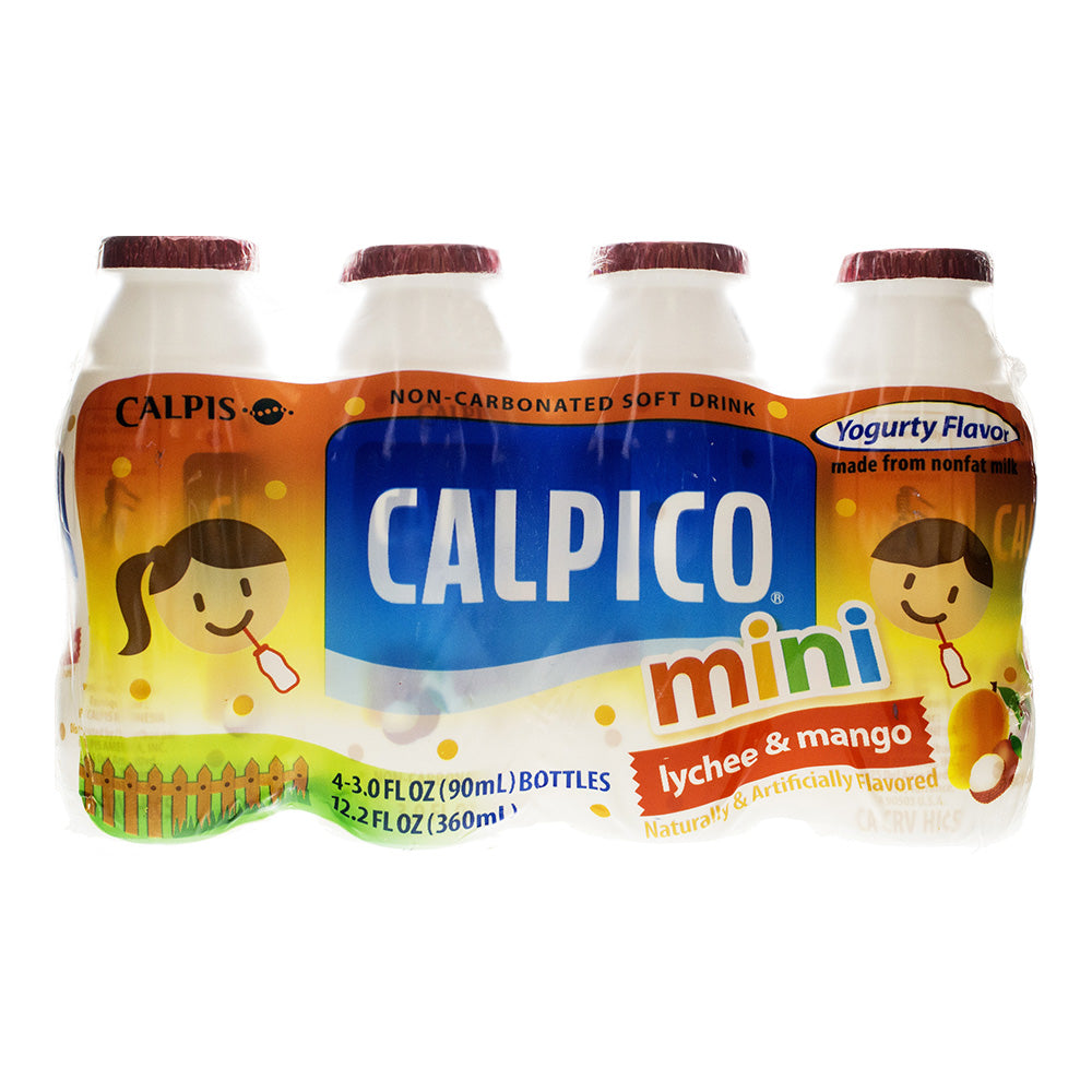 CALPICO Mini Non-Carbonated Soft Drink, Lychee and Mango Flavored, 4 B – Bridora
