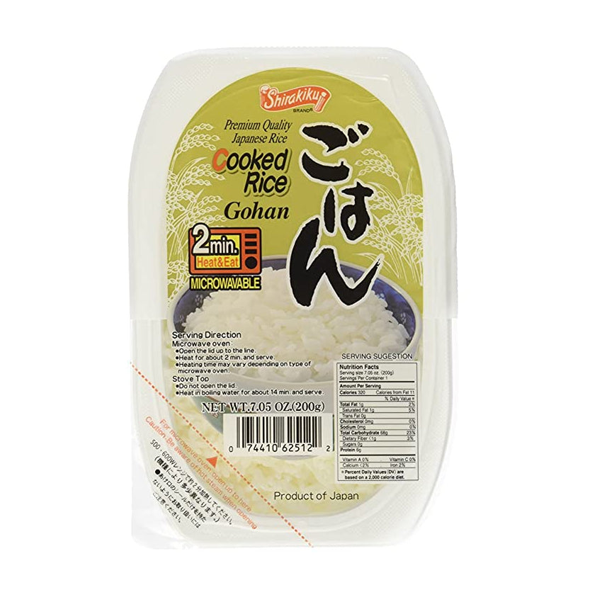 SHIRAKIKU Premium Quality Japanese Rice Cooked Rice Gohan, 7.4oz – Bridora